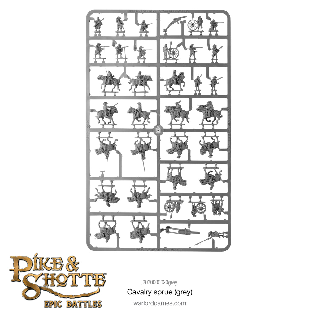 Pike & Shotte Epic Battles cavalry sprue (grey) – Warlord Games UK