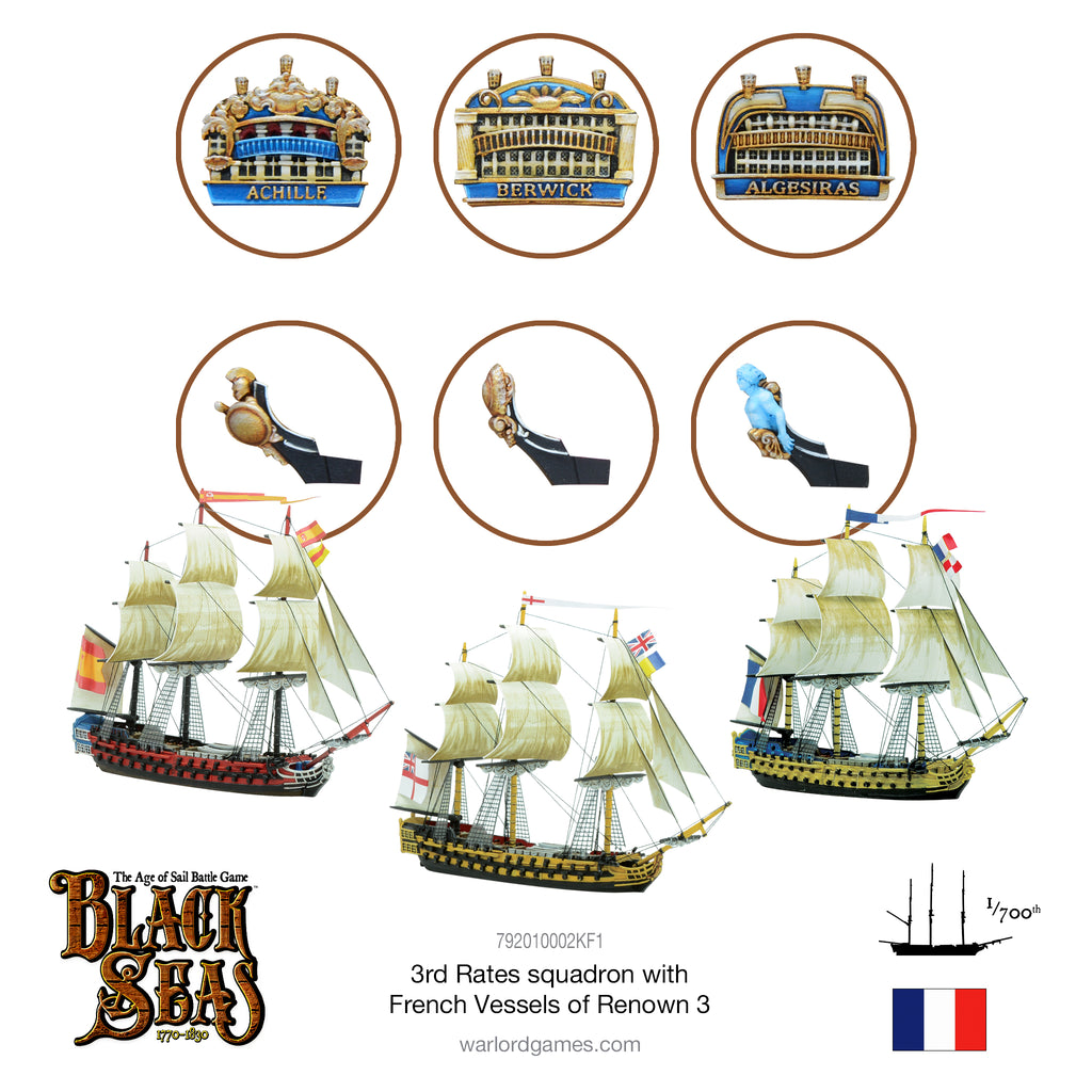 3rd Rates Squadron with French Vessels of Renown 3 – Warlord Games UK