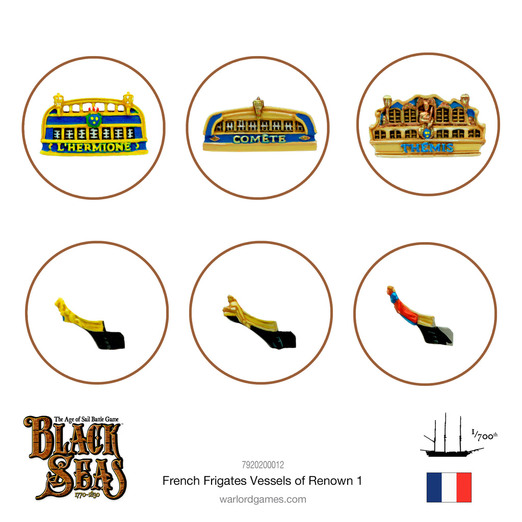 French Frigates Named ships Pack 1 – Warlord Games UK