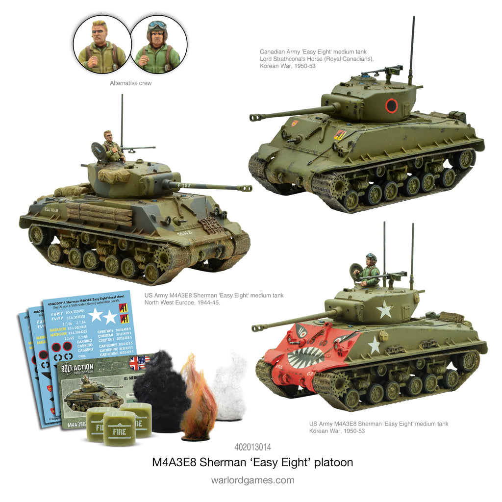 M4A3E8 Sherman Easy Eight Armoured Platoon – Warlord Games UK