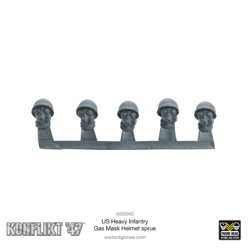 US Heavy Infantry Gas mask helmet sprue – Warlord Games UK