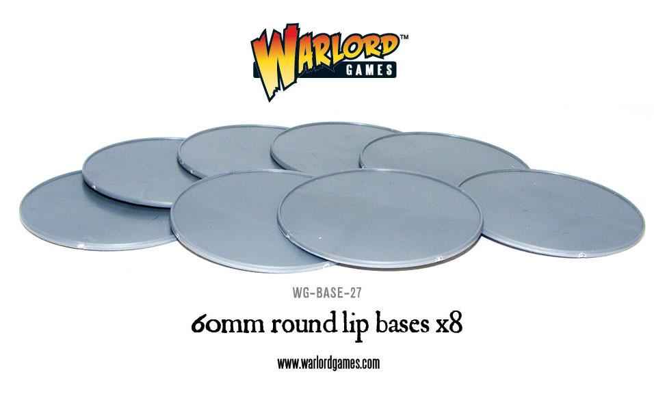 60mm round lip bases x 8 – Warlord Games UK